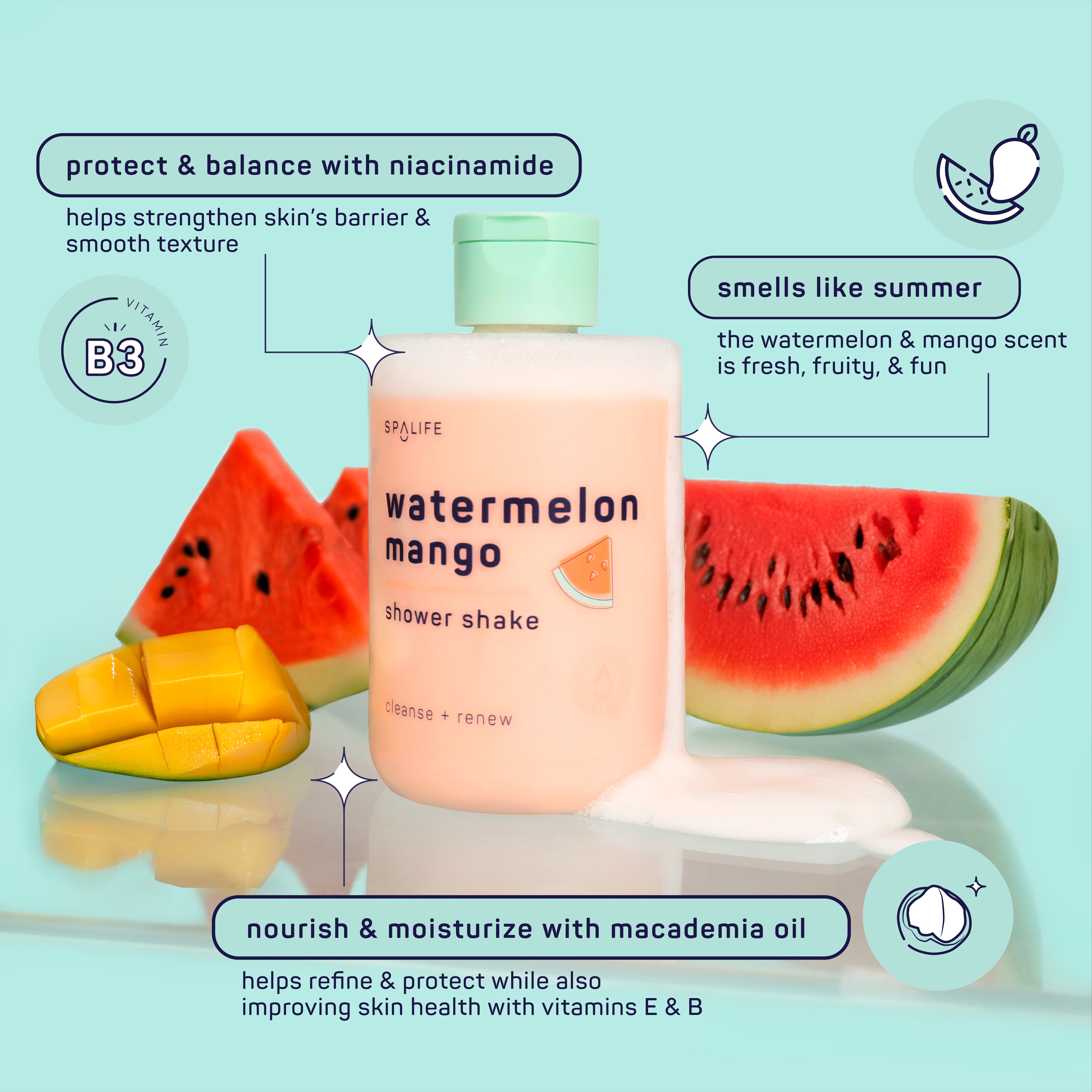 Watermelon mango shower shake – SpaLife